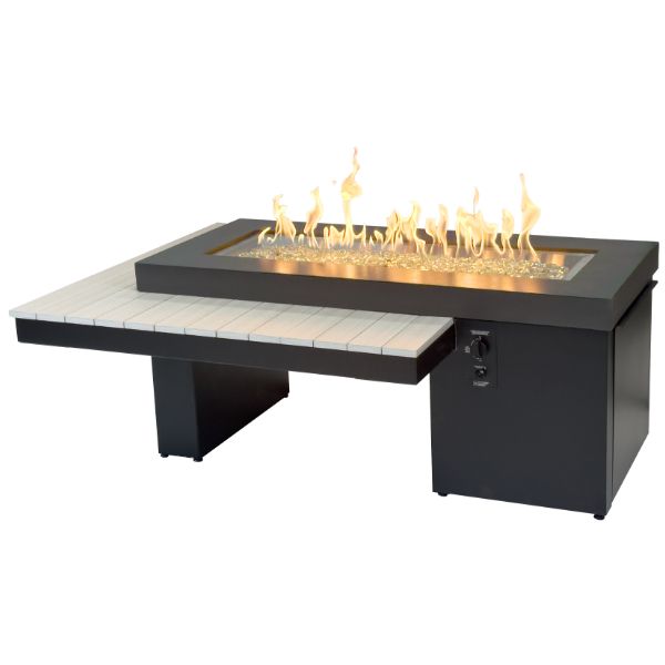 Uptown Seashell Electronic Ignition Gas Fire Pit Table | Woodland Direct